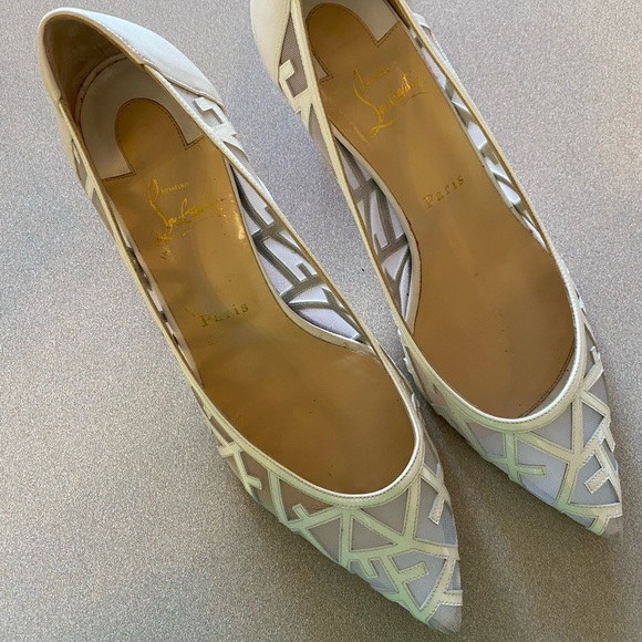 Christian Louboutin | Shoes | Christian Louboutin Tititata White Mesh ...